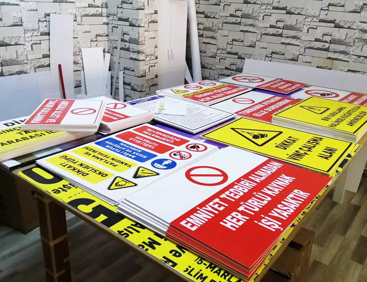 İş Güvenliği Levhaları Örnekleri ve Fiyatları | Bursa Tabelacı